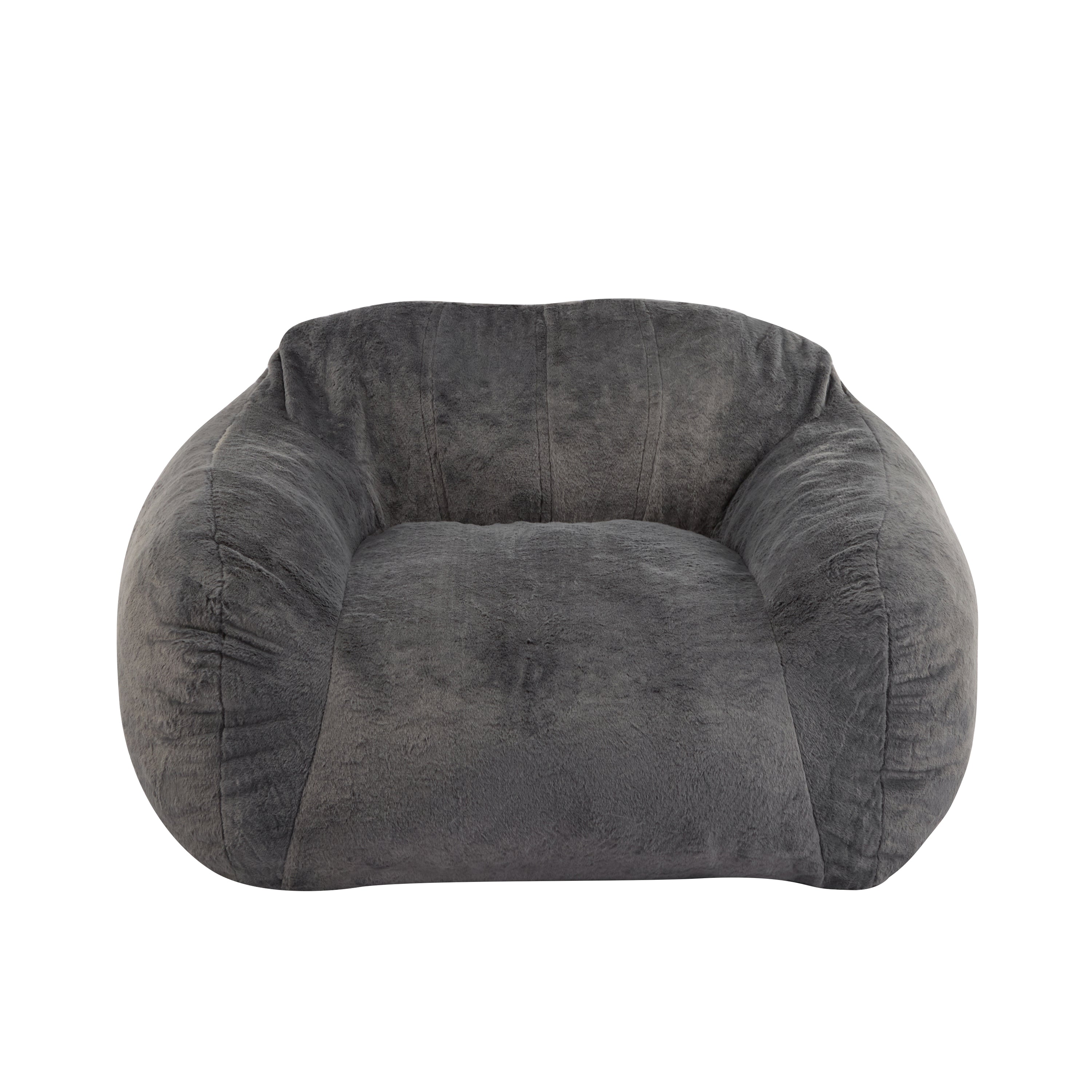Christopher Knight Home Indoor Soft Bean Bag Chair, Faux Fur, Gray ...