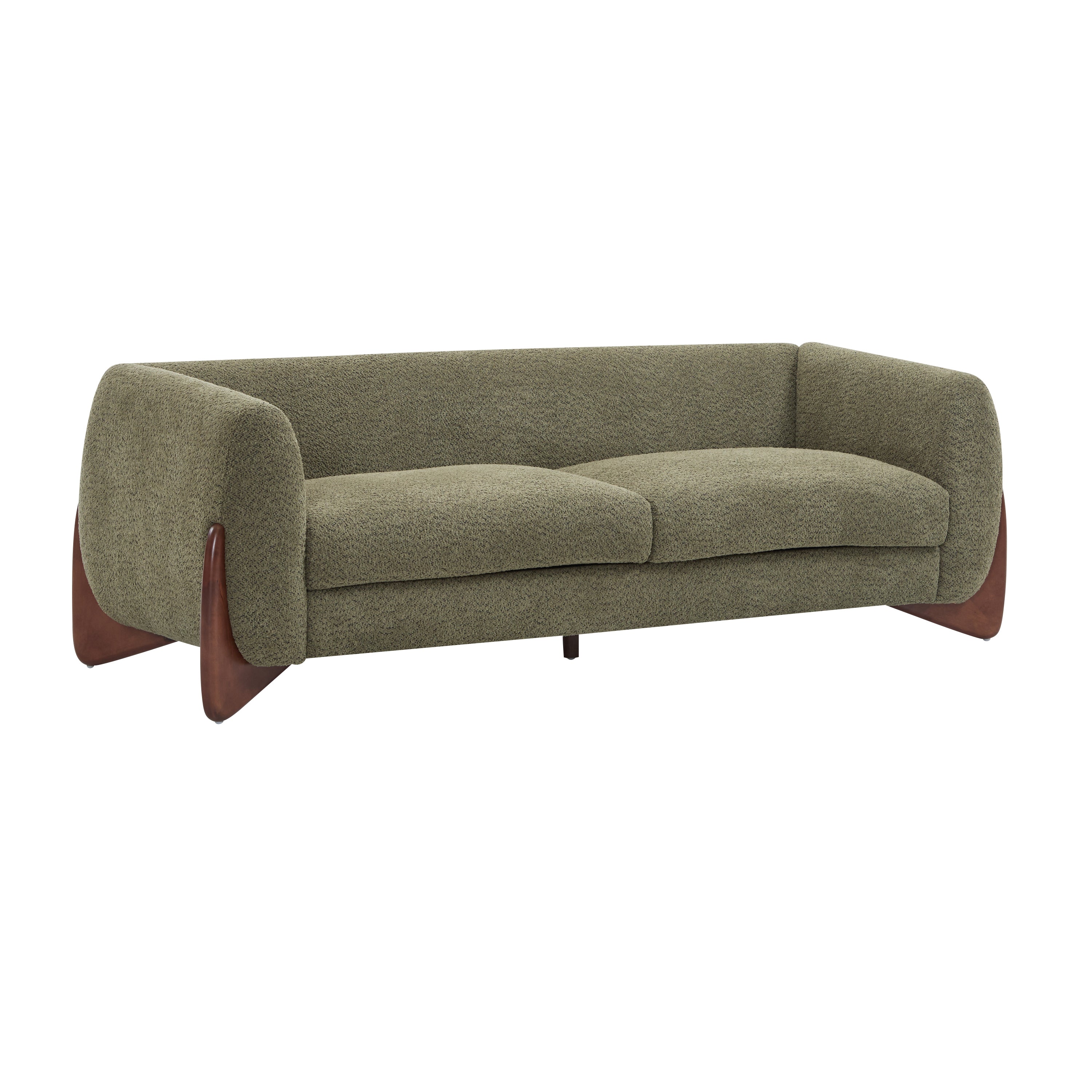 Christopher Knight Home 82" Boucle Sofa with Birch Wood Legs – Modern ...